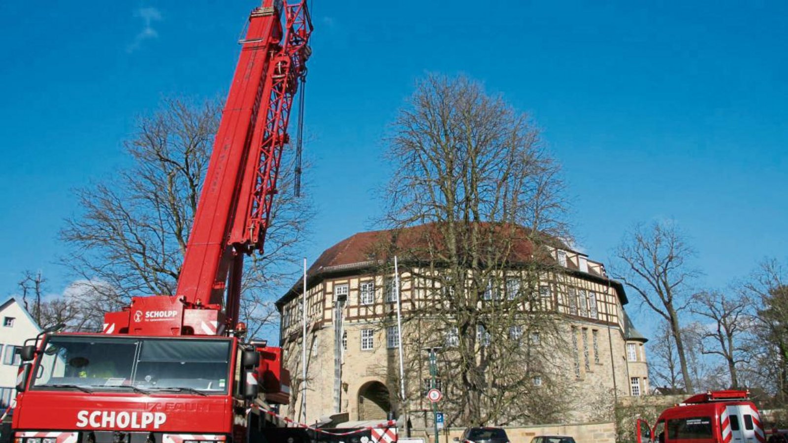 Plötzlich hört der Balken auf