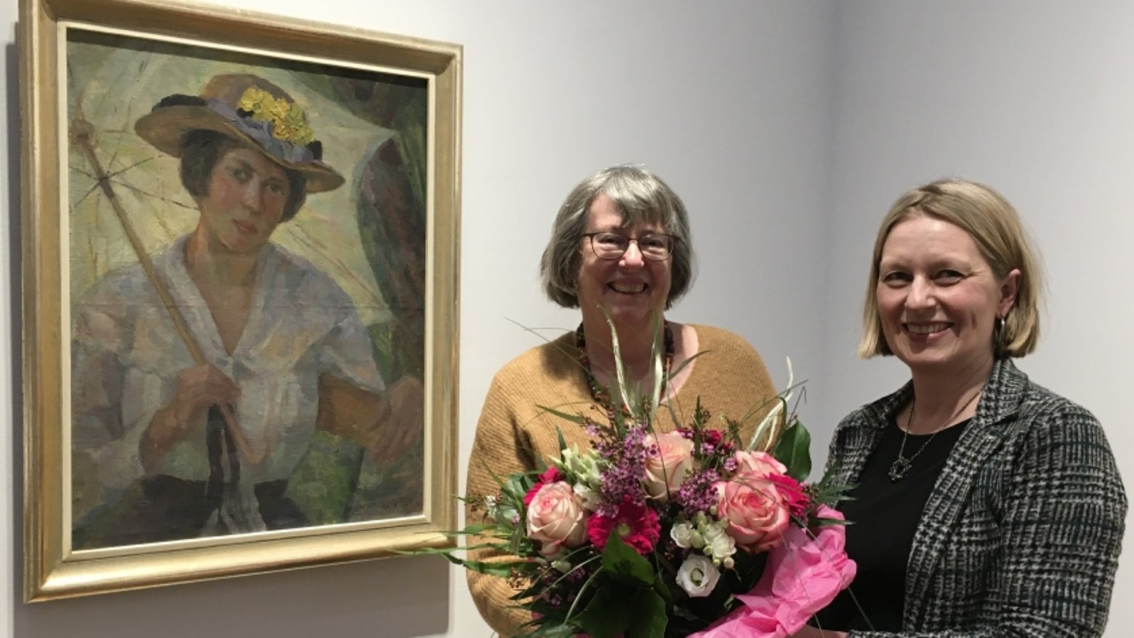 Strauß für 10 000. Besucherin