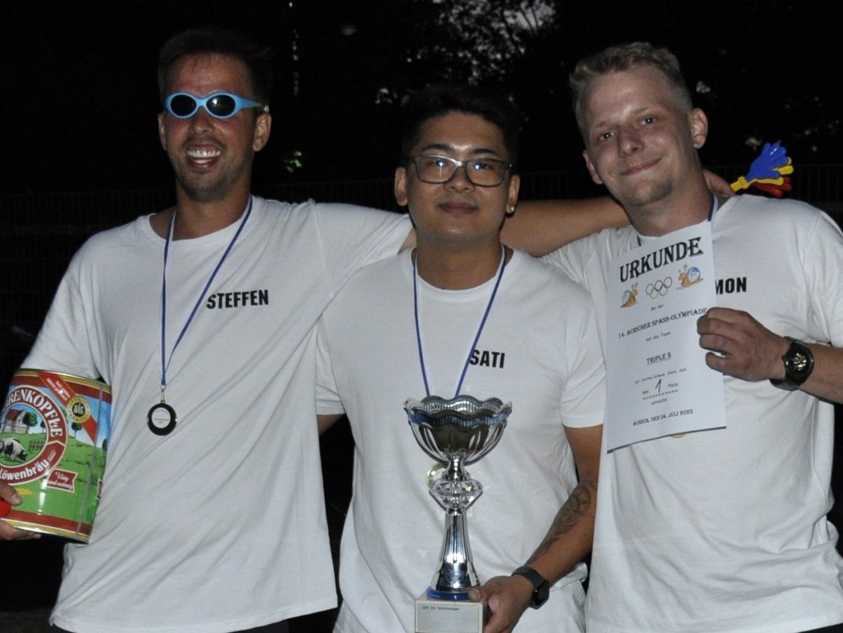 Das Team „Triple S“ siegt bei der Spaßolympiade des TSV Aurich