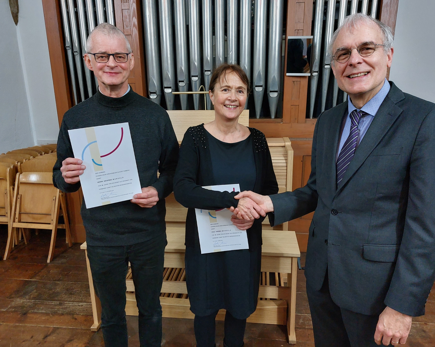 Ehrung für 50 Jahre Organistendienst